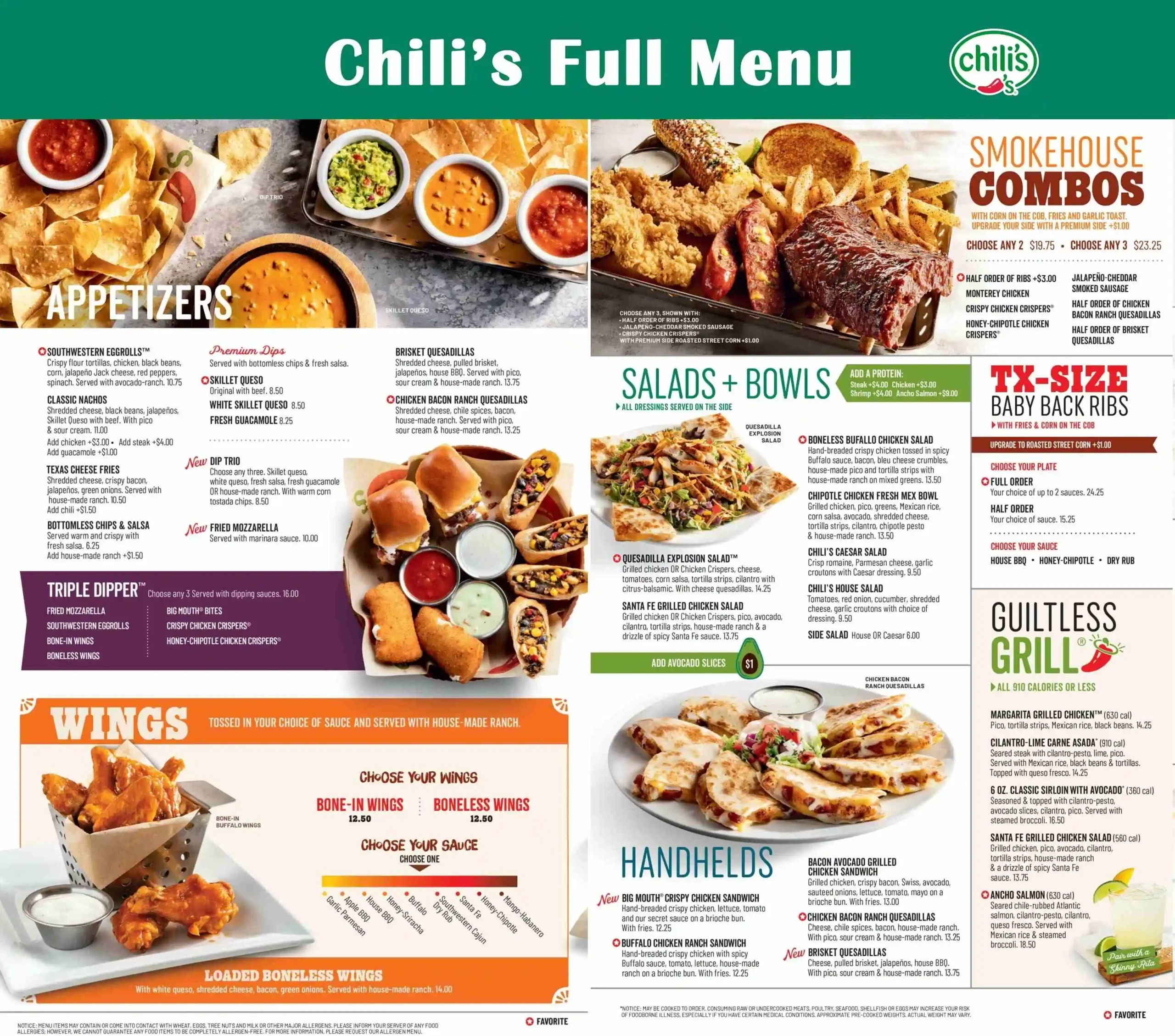 Chili s Menu With Prices October 29 2025 Chili s Menu With Prices October 29 2025